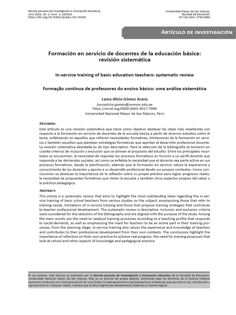 RPII-Educativa v3n2 A004 Gomez | PDF | Enseñando | Maestros