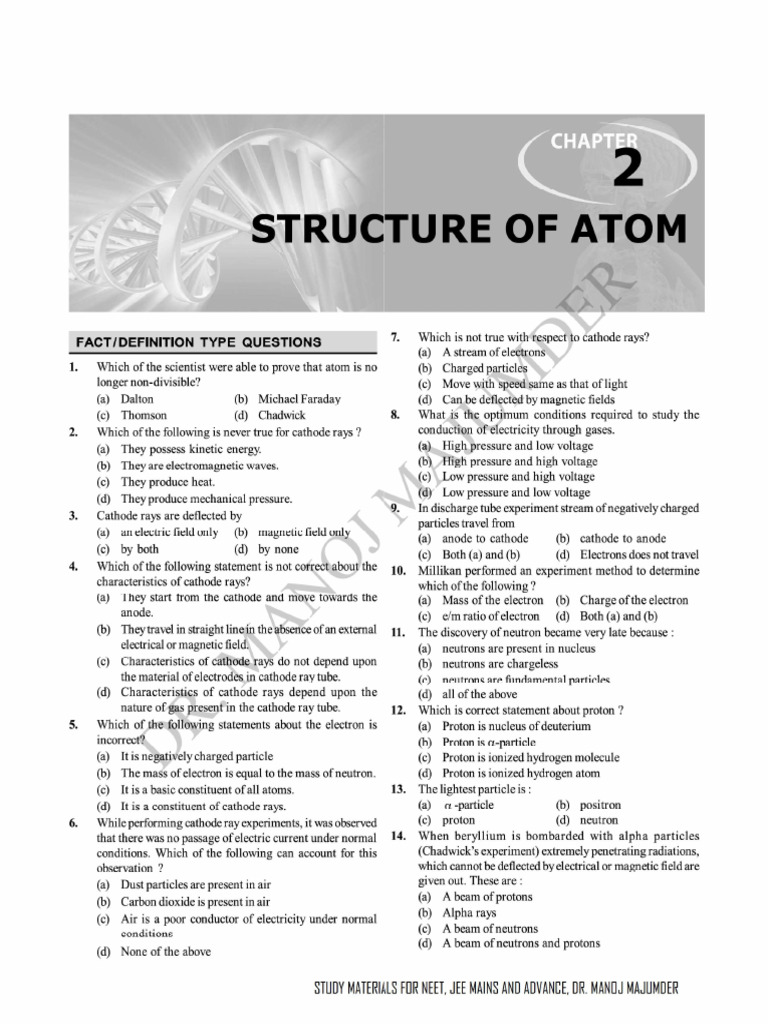 Atomic Structure - Full Set | PDF
