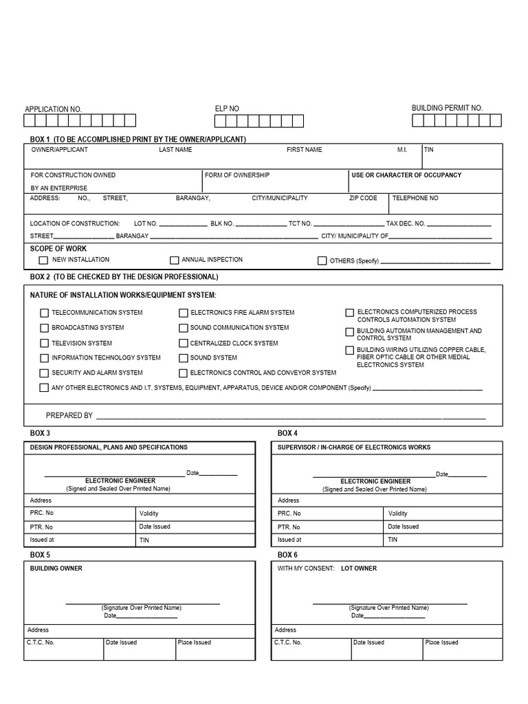 Electronics Permit Form | PDF | Electronics | Telecommunications