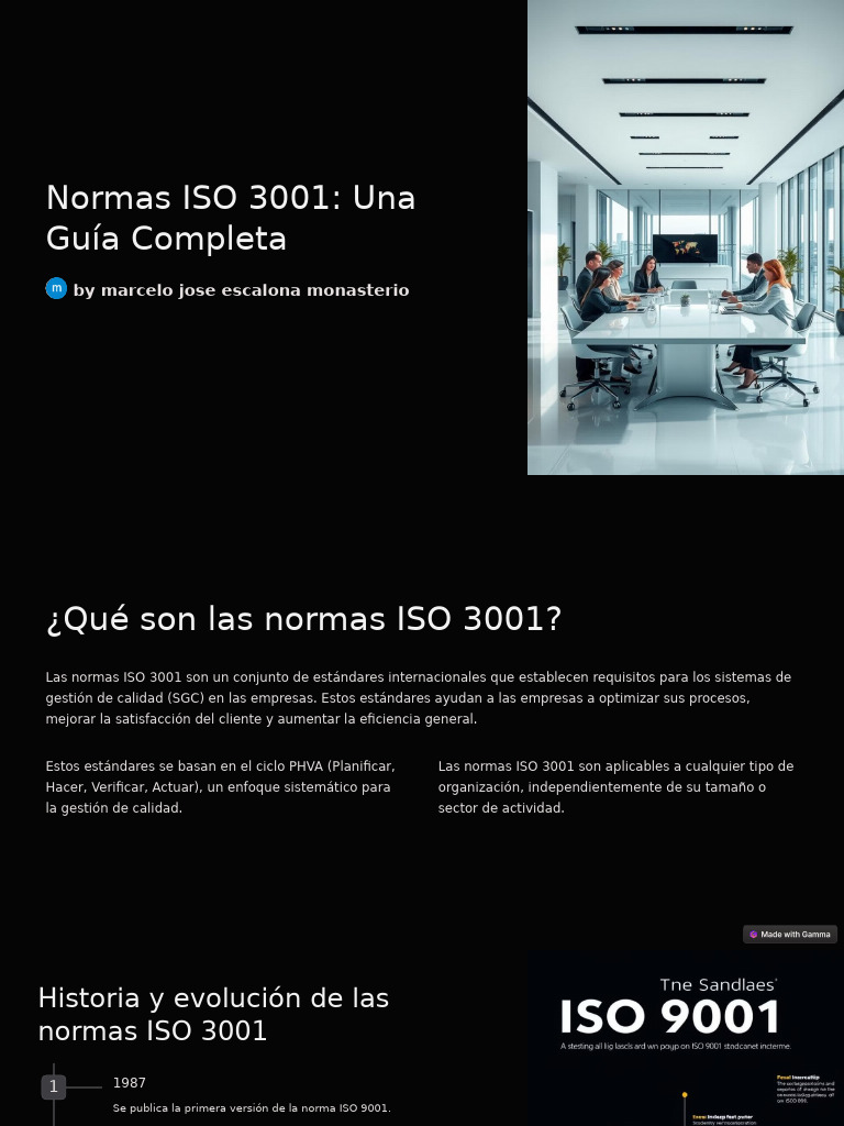 Normas ISO 3001 Una Guia Completa | PDF | Calidad (comercial) | Sistema de manejo de calidad