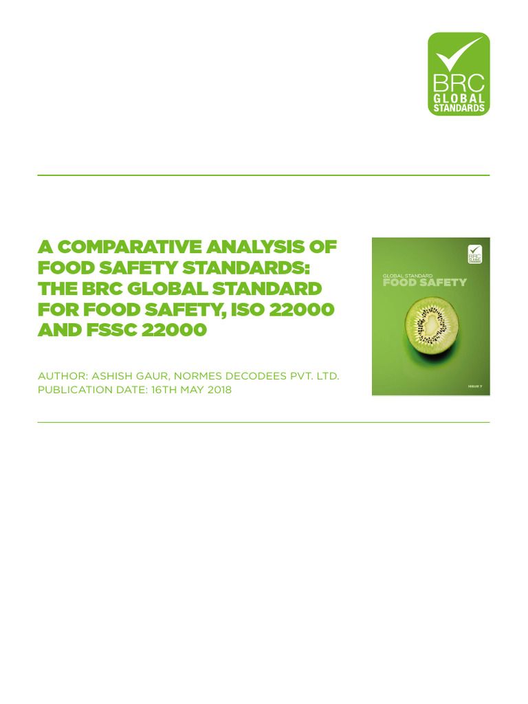 A Comparitive Analysis of Food Standards in India | PDF | Audit