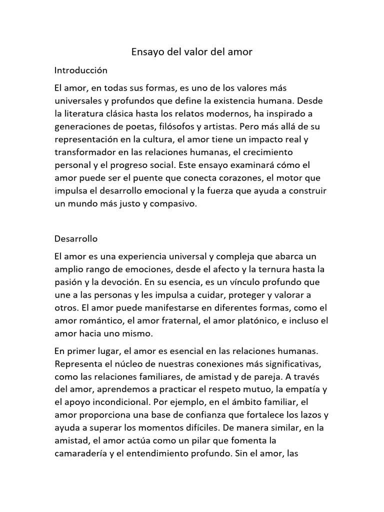 El Valor Transformador del Amor | PDF | Amor | Las emociones