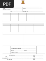 Hospital Sick Sheet Form1 | PDF