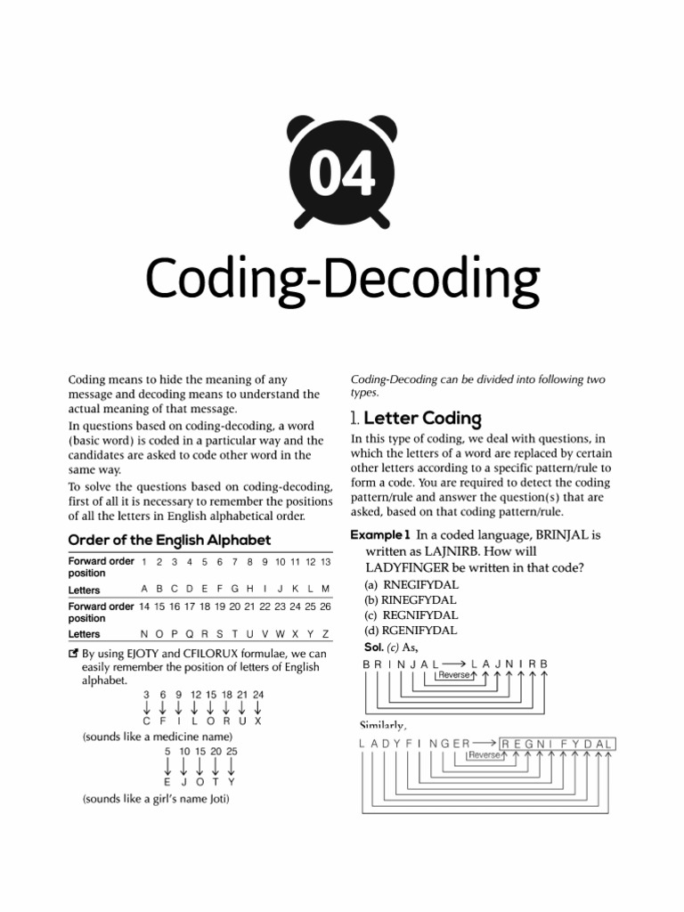 Coding Decoding | PDF
