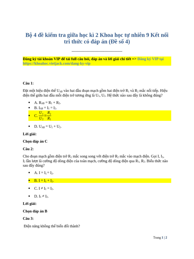Bo 4 de Kiem Tra Giua Hoc Ki 2 Khoa Hoc Tu Nhien 9 Ket Noi Tri Thuc Co Dap An de So 4 2025-03-20 ...