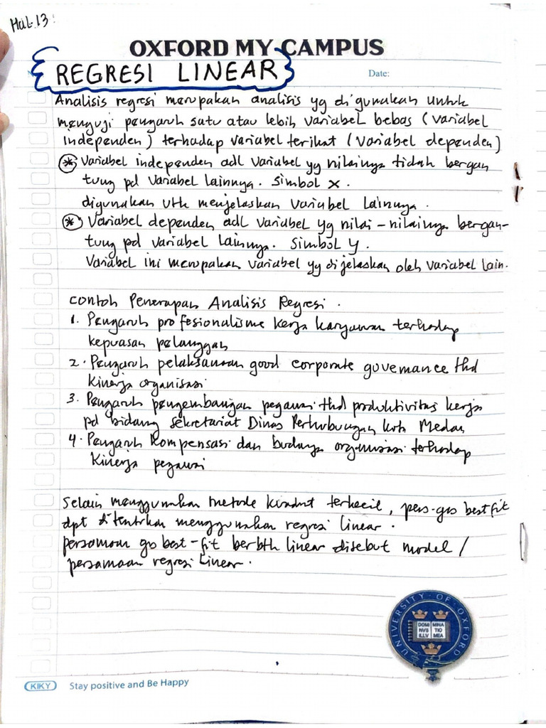 Materi 3 — Regresi Linear | PDF