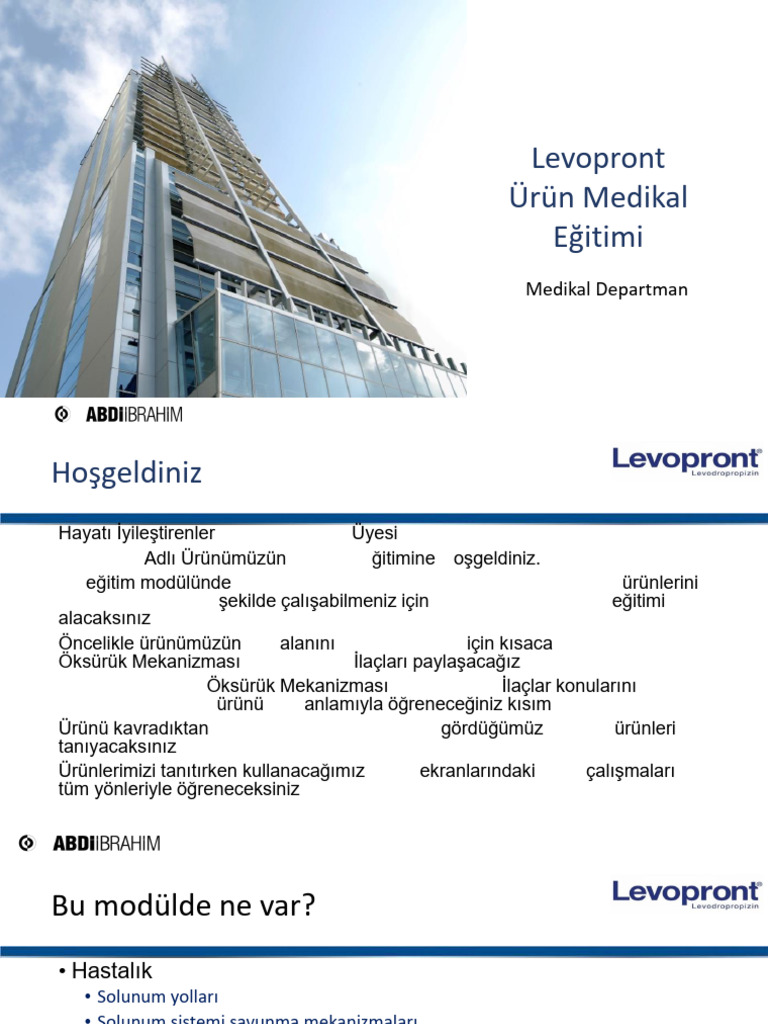 Levopront Ürün Eğitim Sunumu | PDF
