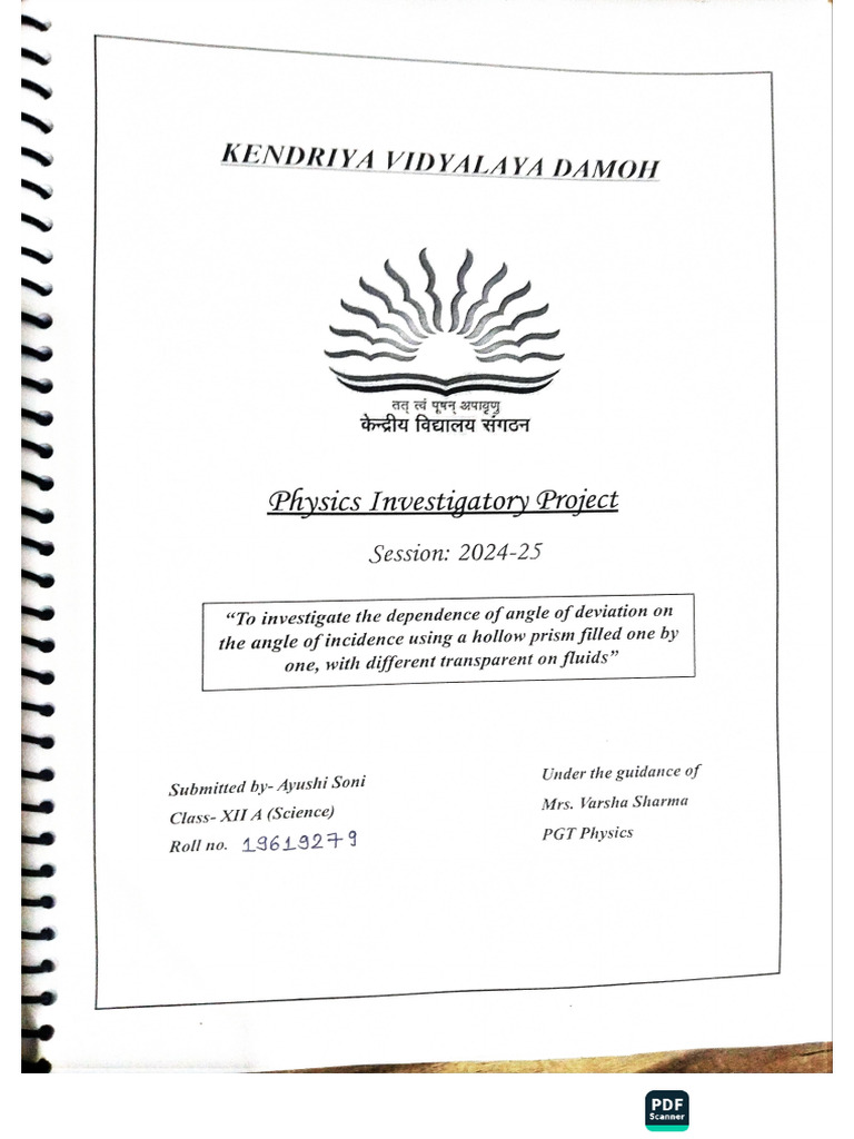 P H y Investigatory File | PDF