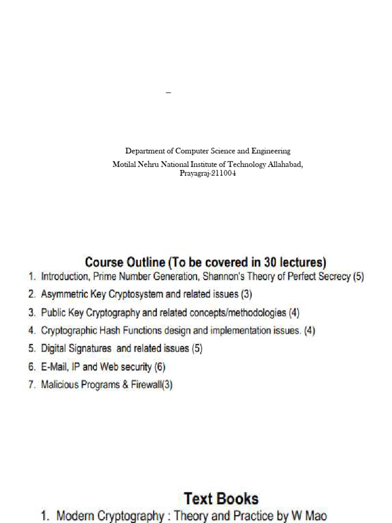 Lecture 1-Introduction and Overview | PDF | Cryptography | Security Technology