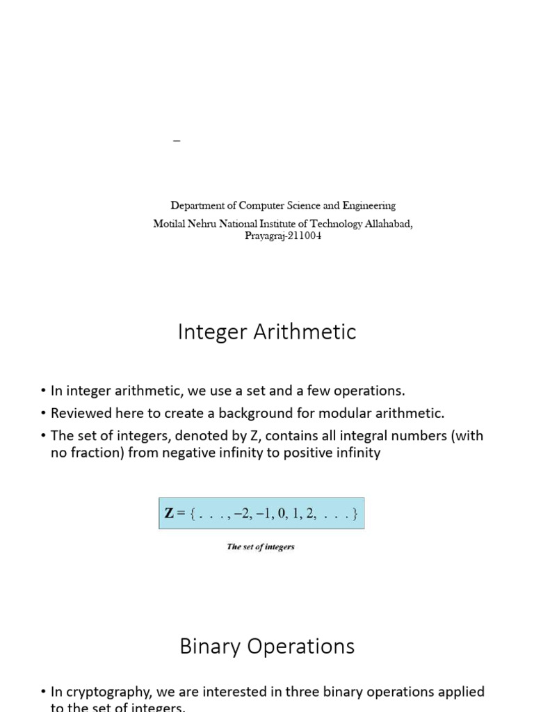 Lecture 2 - Euclidean and Extended Euclidean Algorithm | PDF ...