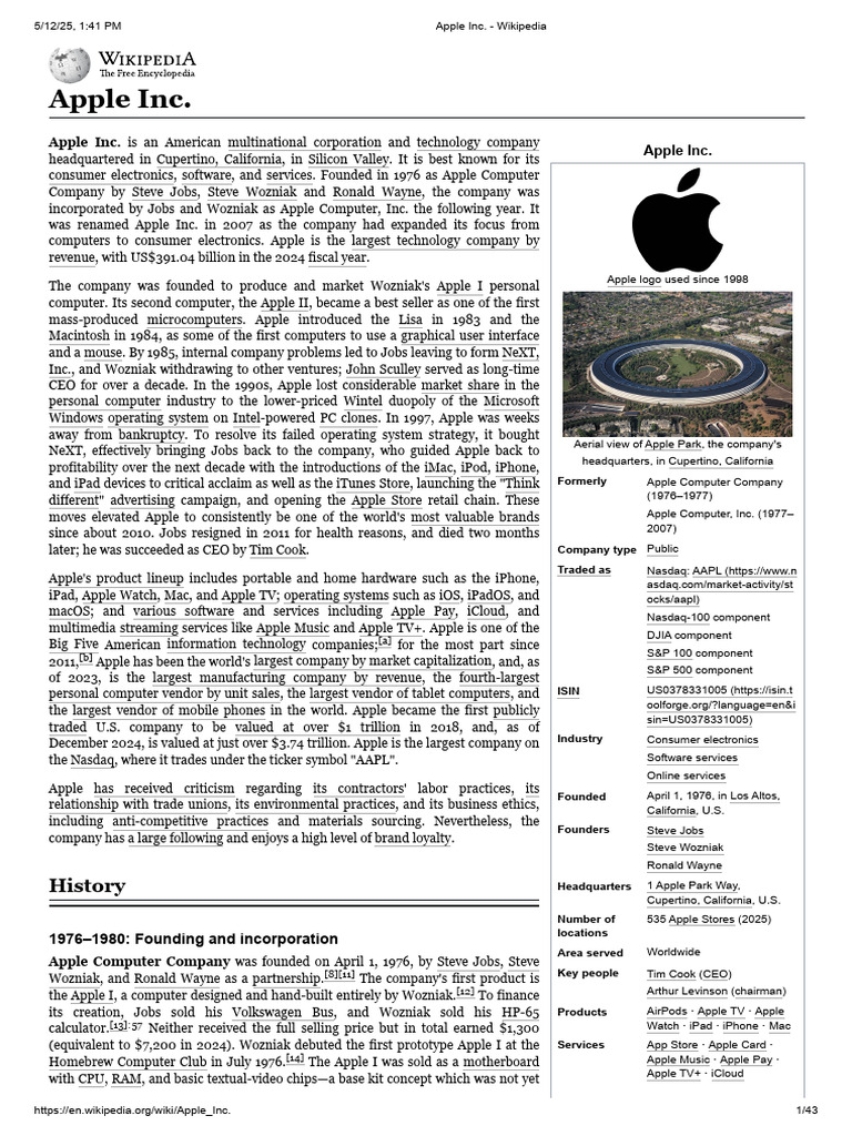 Apple | PDF | Apple Inc. | Steve Jobs
