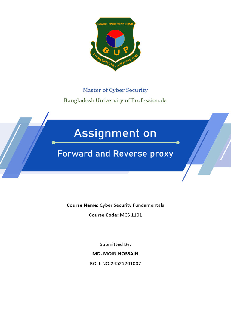 Moin - HossainForward Proxy and Reverse Proxy | PDF | Proxy Server | Security Engineering