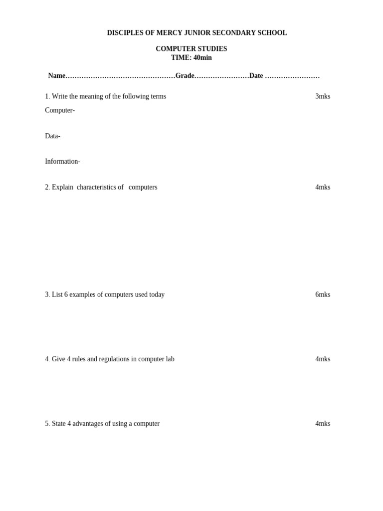 2024 Jss Grade7 | PDF