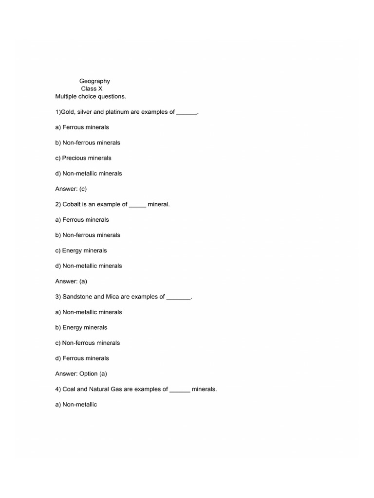 Class X Worksheet-1 | PDF