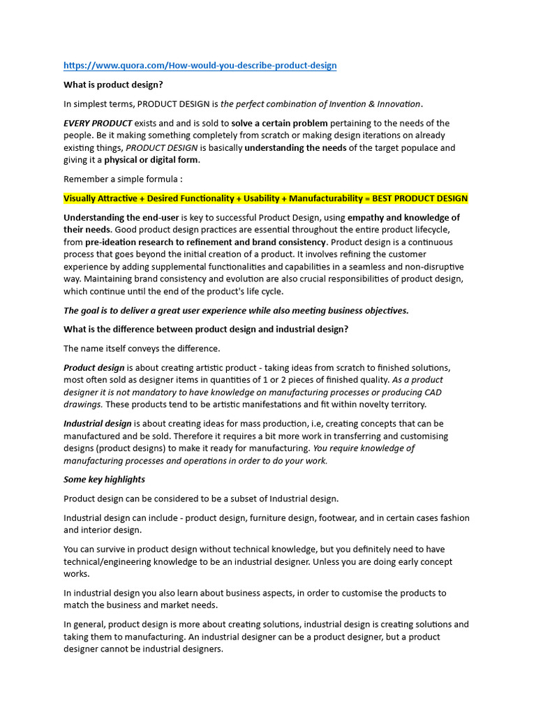 Understanding Product Design Essentials | PDF | Usability | Design