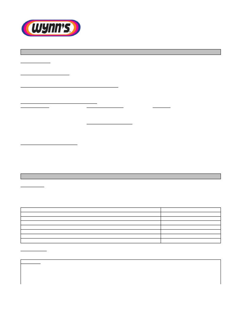 Wynns Viscotene SDS | PDF | Superfund | Dangerous Goods