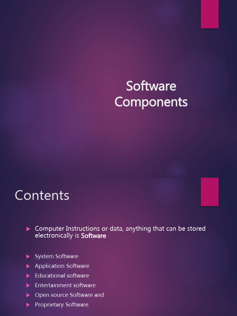 Components of System Software | PDF | Application Software | Software