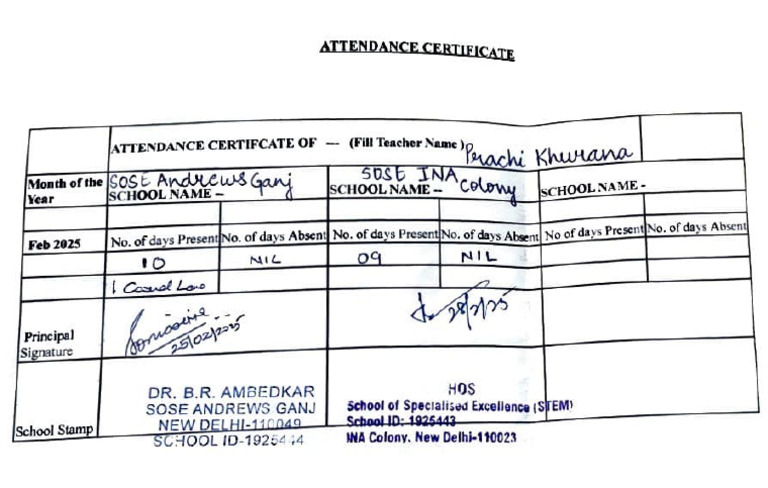 Attendance Certificate | PDF