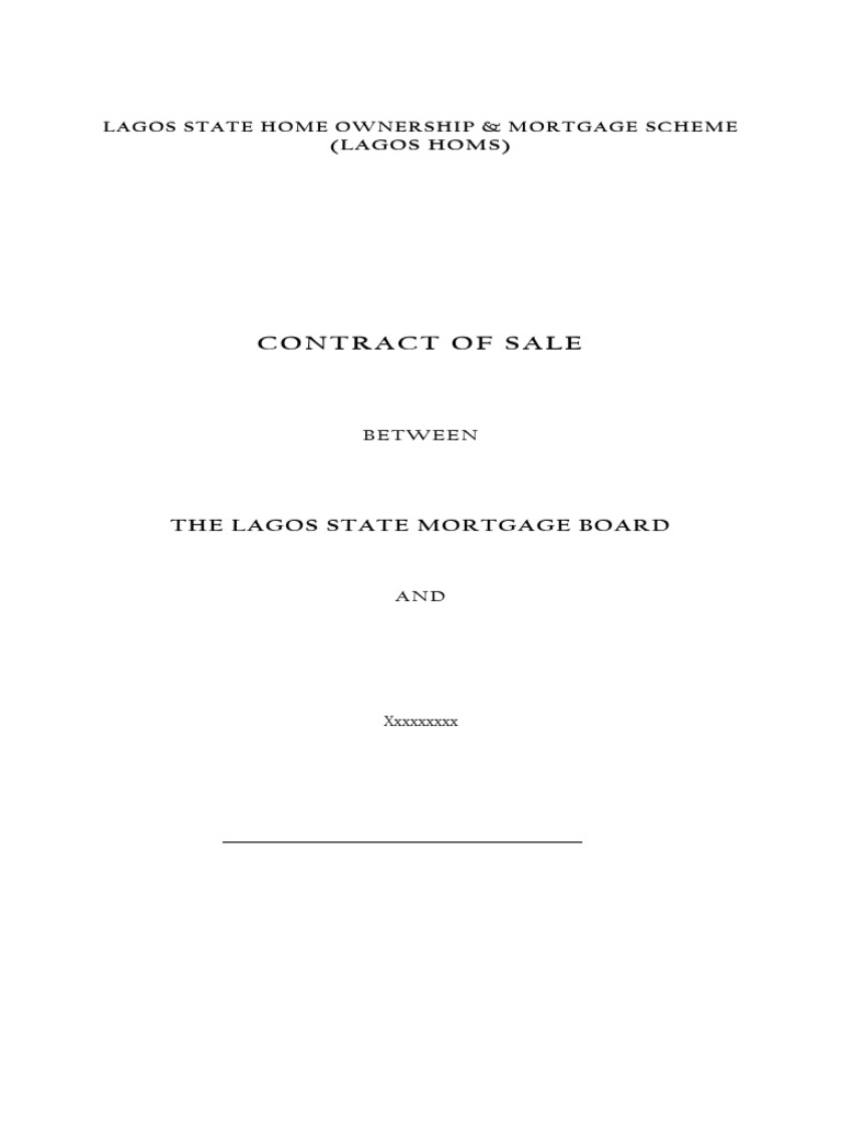 Lagos State Home Ownership Contract | PDF | Mortgages | Covenant (Law)