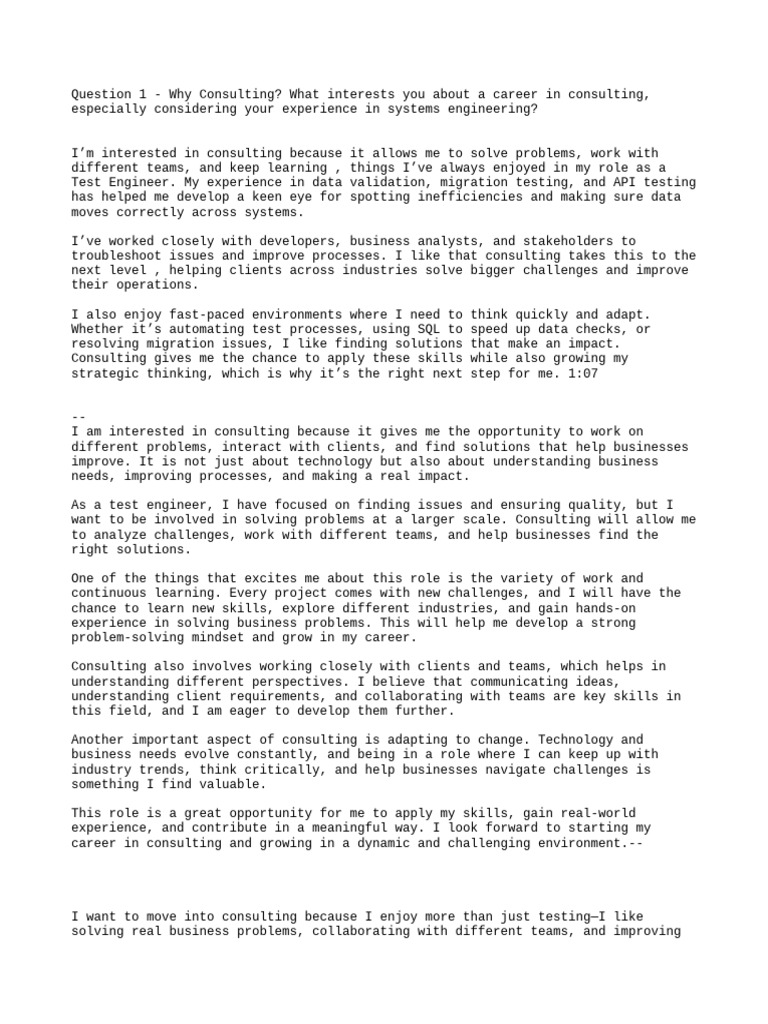 Acon Video Round Answers - New | PDF | Data | Experience