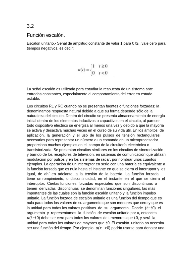 Funcion Escalon, Rampa, Impulso, Compuerta y Exponencial | PDF | Puerta lógica