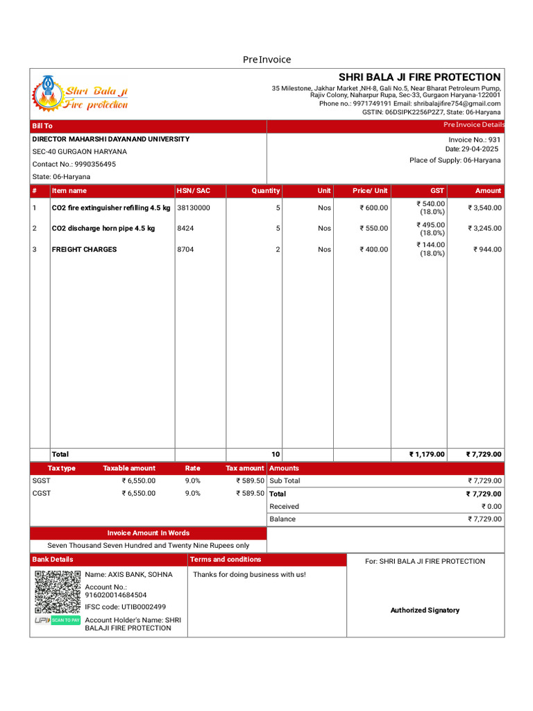 Pre Invoice Balaji | PDF | Public Finance | Economies