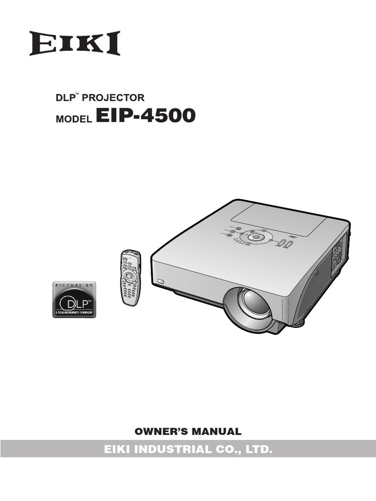 EIP-4500 Owners Manual | PDF | Ac Power Plugs And Sockets | Menu (Computing)