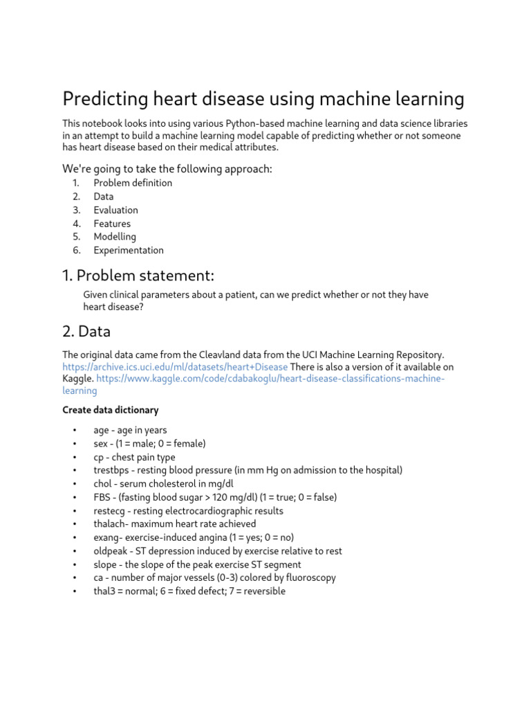 Predicting Heart Disease Using ML | PDF | Coronary Artery Disease ...