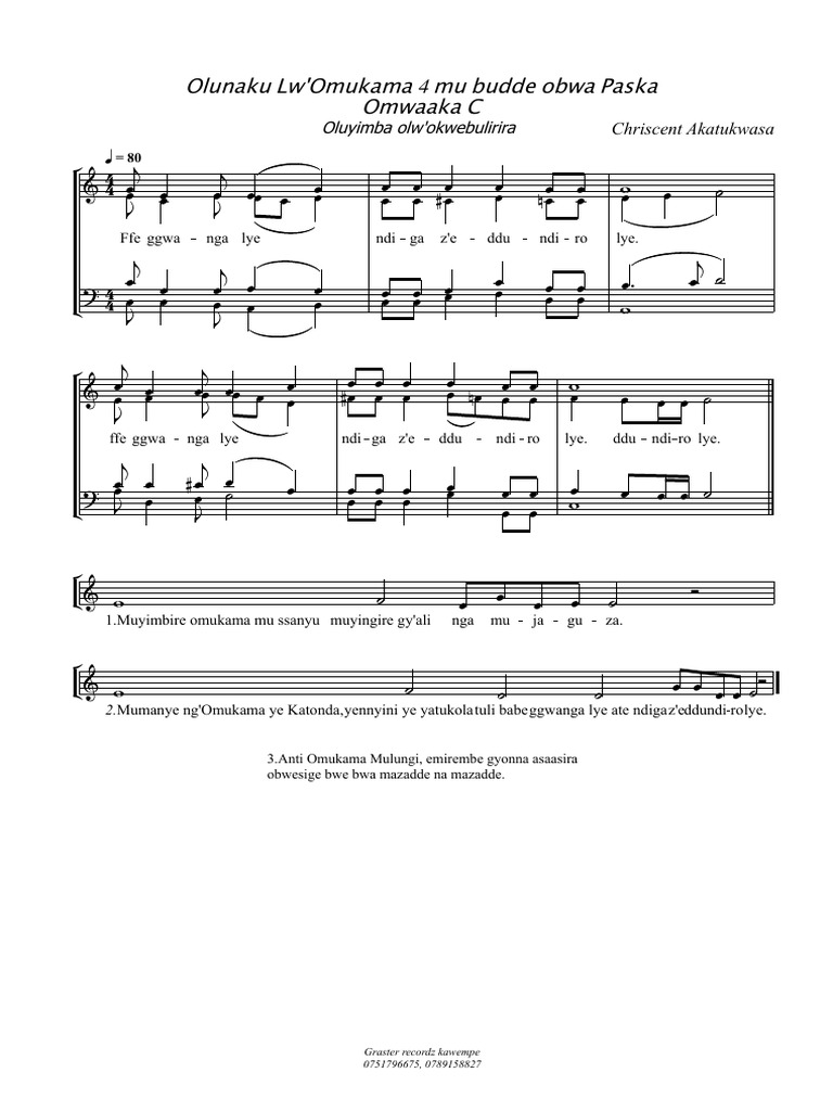 Olunaku Lw'Omukama 4 Mu Budde Obwa Paska | PDF