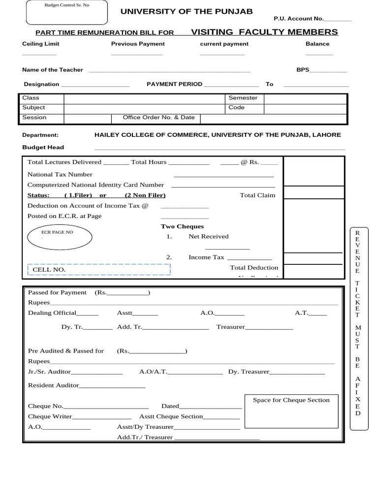 Teacher Classes Bill Visiting | PDF | Payments | Taxation