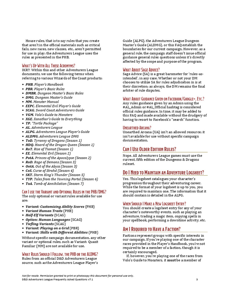 Ddal Faq 3 | PDF | Dungeons & Dragons | Gary Gygax Games