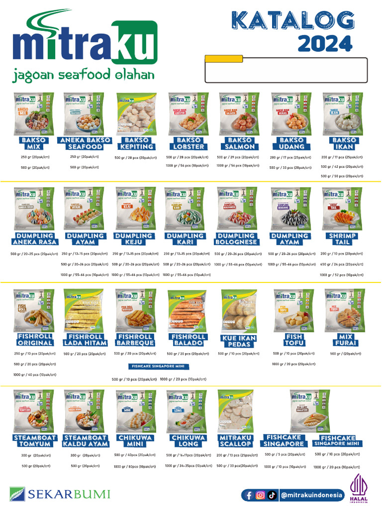 Mitraku Seafood and Dumpling Varieties | PDF