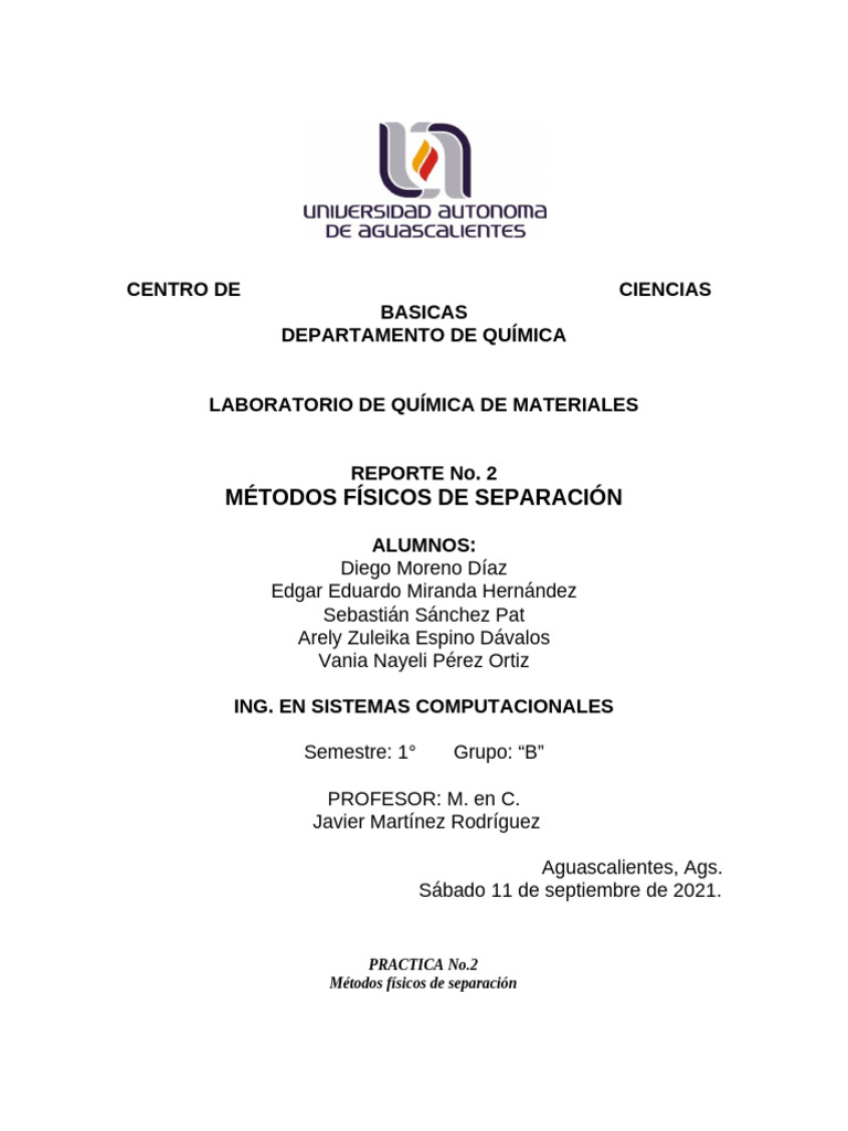 QM-ISC1-EQUIPO #8-PRACT#2-METFIS (2) | PDF | Mezcla | Agua