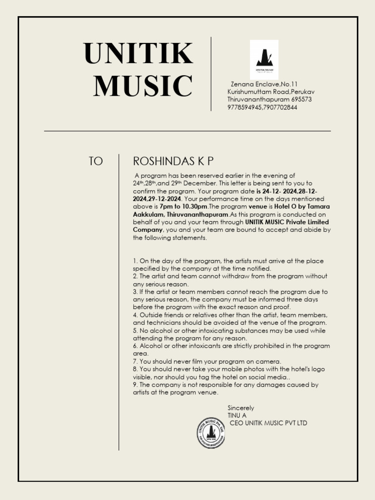 Confirmation Letter | PDF