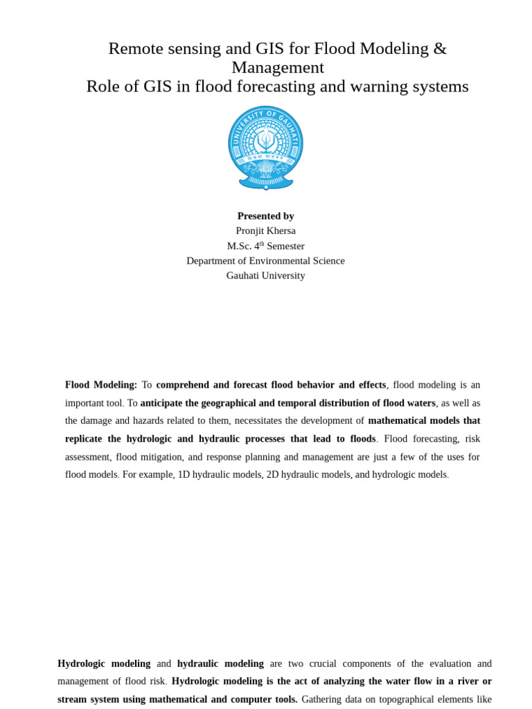 RS and GIS For Flood Management | PDF | Flood | Hydrology