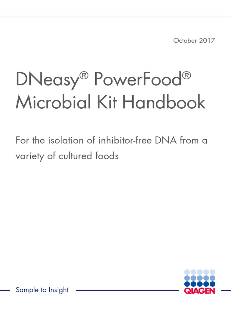 DNeasy PowerFood Microbial Kit Guide | PDF | Precipitation (Chemistry ...