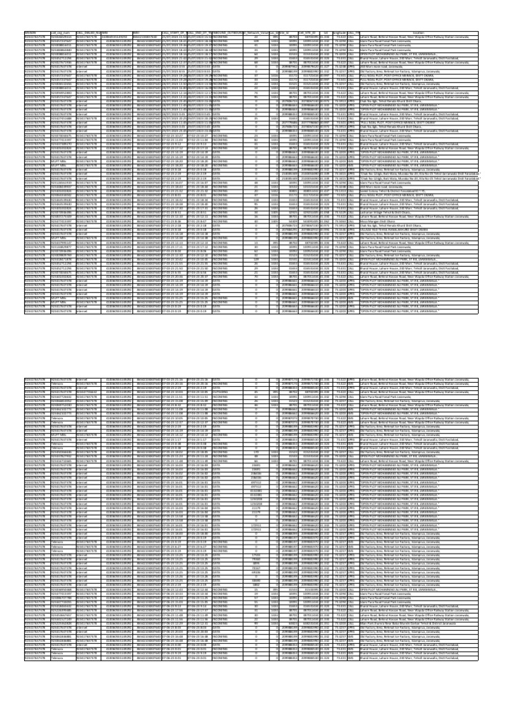 Call and Data Usage Report | PDF | Text Messaging | Telecommunications