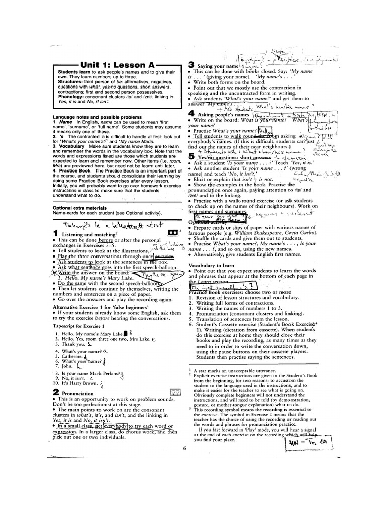 New Cambridge English Course 1 Teacher's Book | PDF