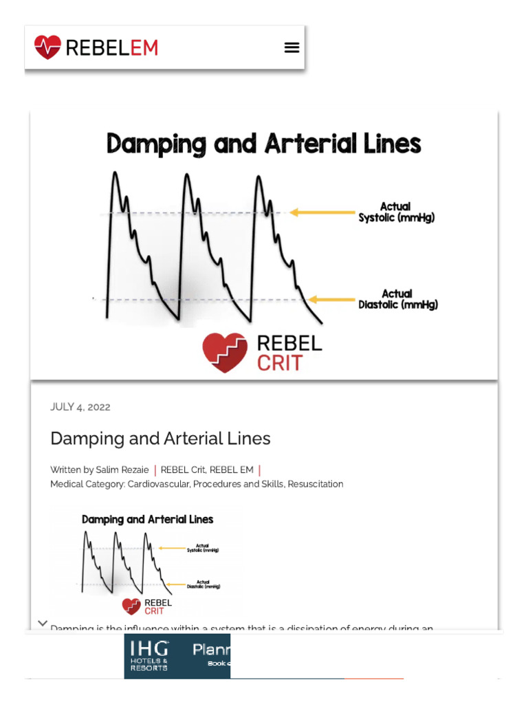 Damping and Arterial Lines - REBEL EM - Emergency Medicine Blog | PDF ...