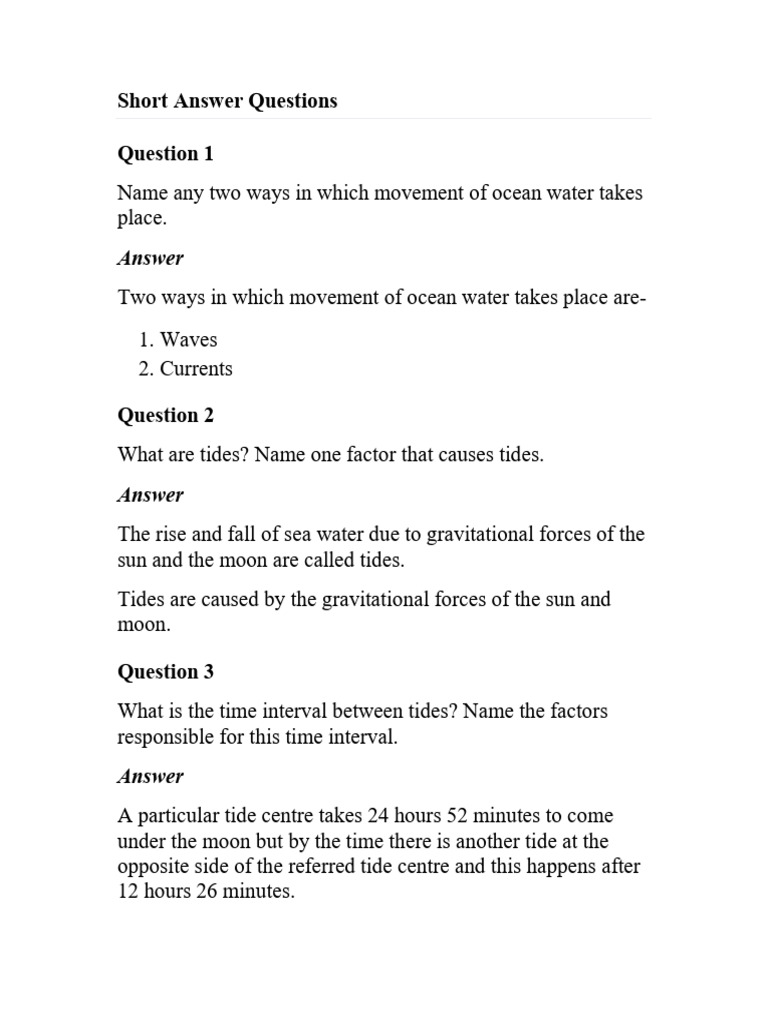 hydrosphere | PDF | Tide | Moon
