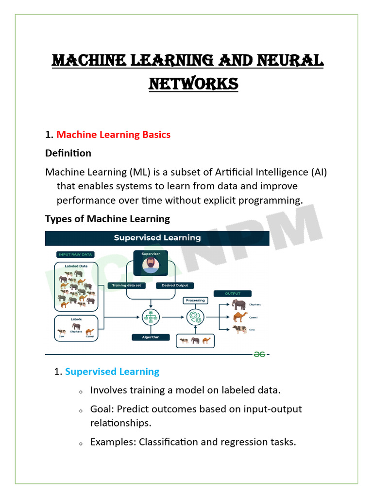 4-Machine Learning and Neural Networks | PDF | Machine Learning | Deep ...