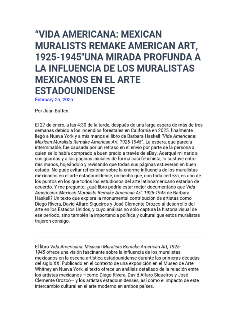 Vida Americana | PDF | México | Las artes
