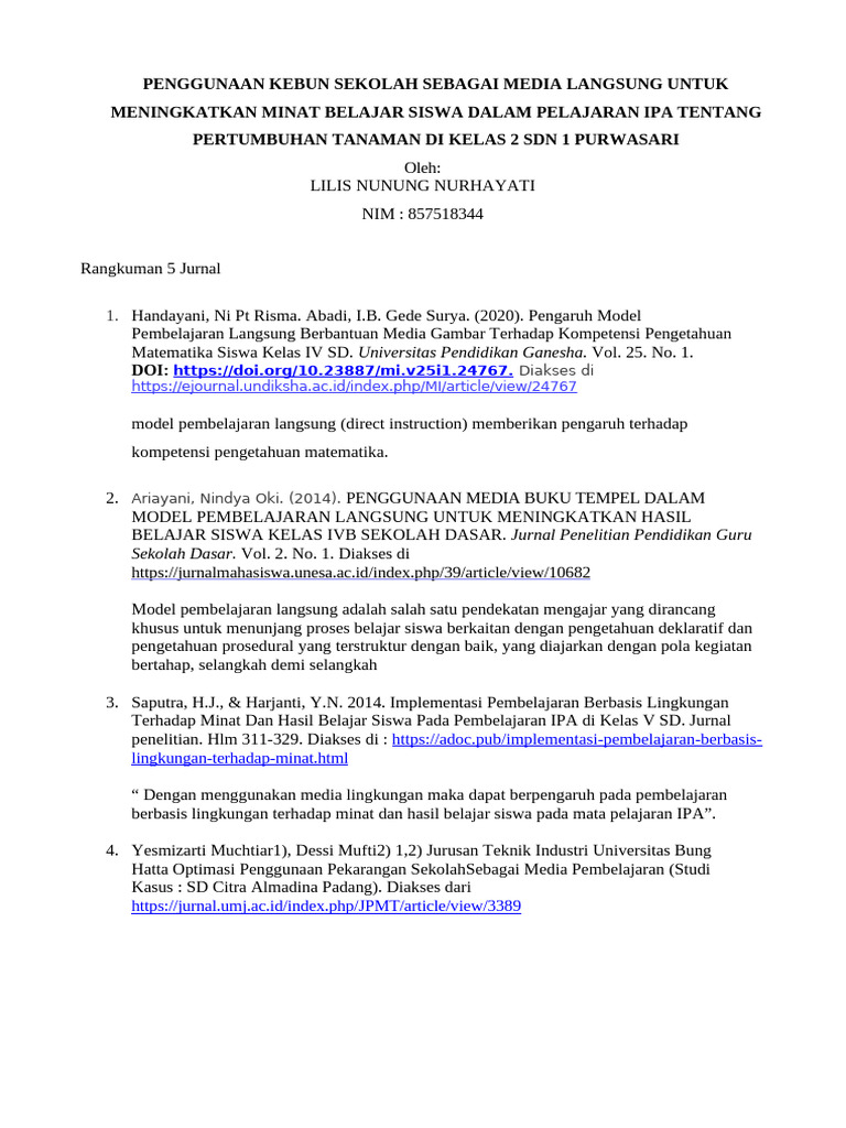 Tugas 1 Dan 2 - Karil - Lilis Nunung Nurhayati | PDF