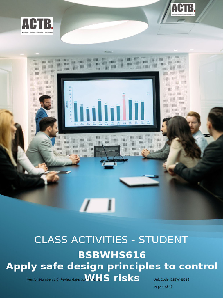 BSBWHS616 Class activity book - Student V1.0 | PDF | Risk | Procurement