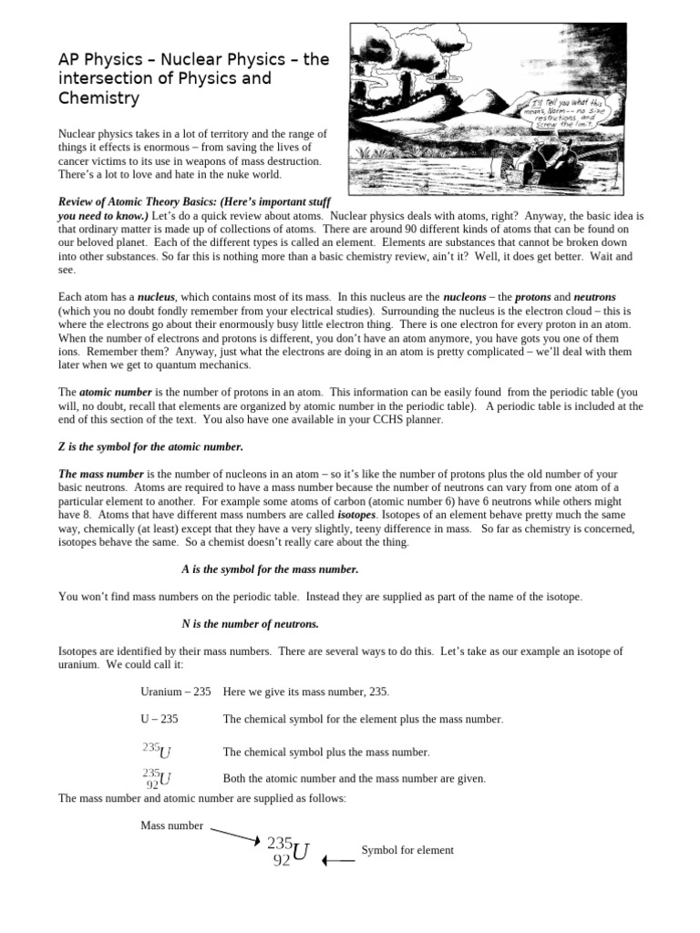 1 - Nuclear Reactions and Mass Energy Equivalent | PDF | Neutron ...