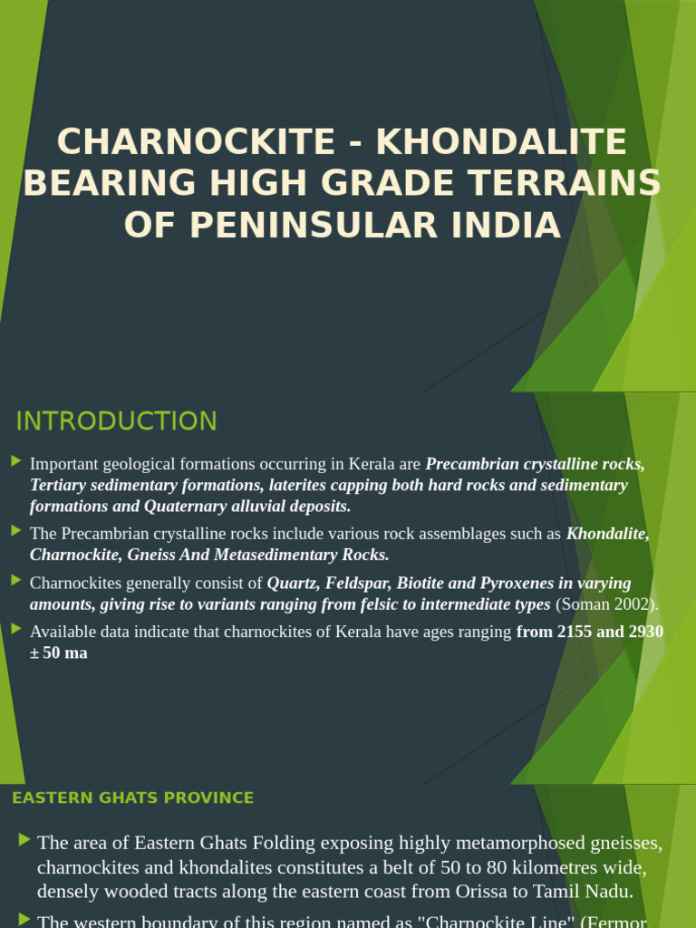 Charnockite and Khondalite Overview | PDF | Rock (Geology) | Rocks