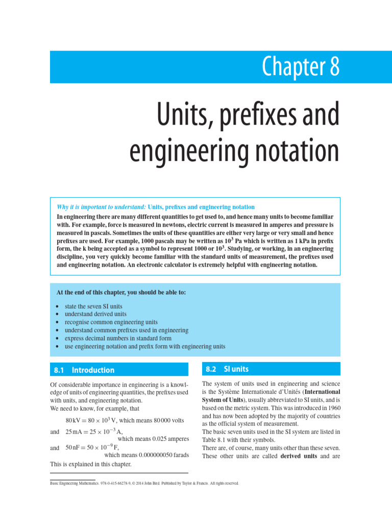 Basic Engineering Mathematics W3 | PDF | International System Of Units ...