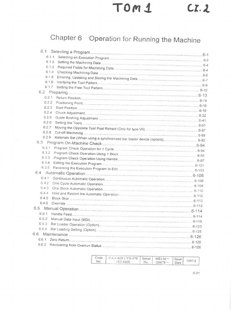 L20 Operator's Manual Part 2 | PDF