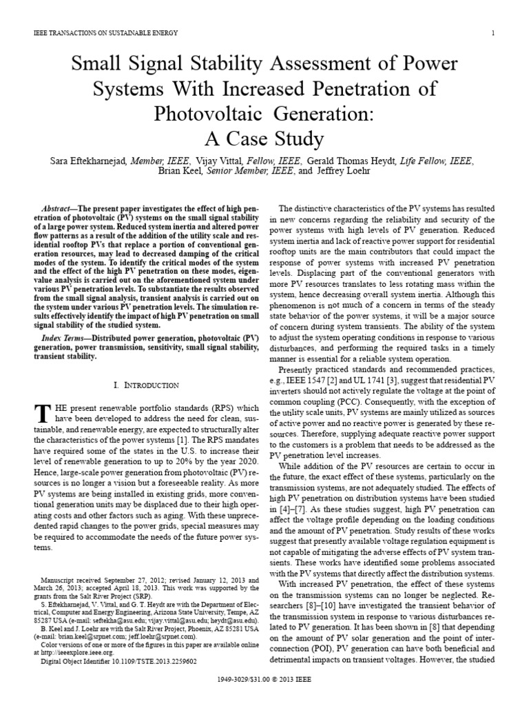 25.Small Signal Stability Assesment of Power System with Increased ...