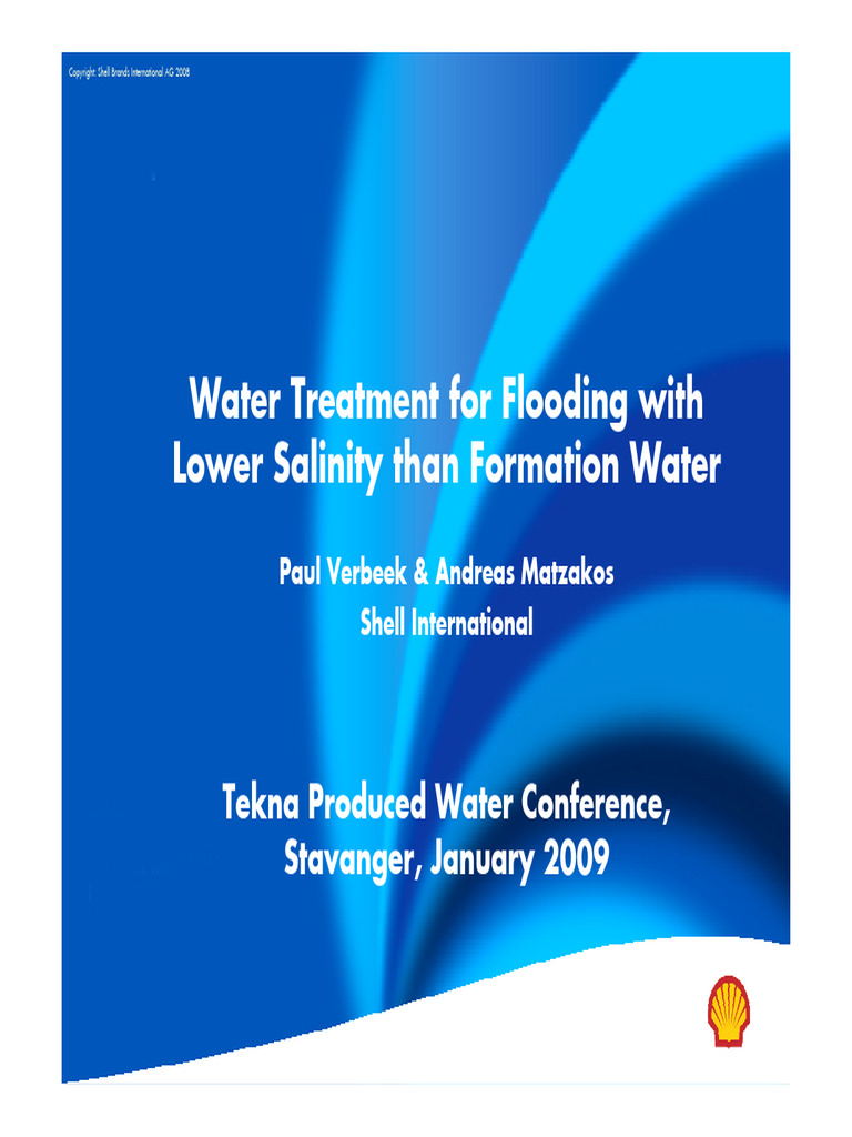 Water Treatment For Flooding With Lower Salinity Than Formation Water ...